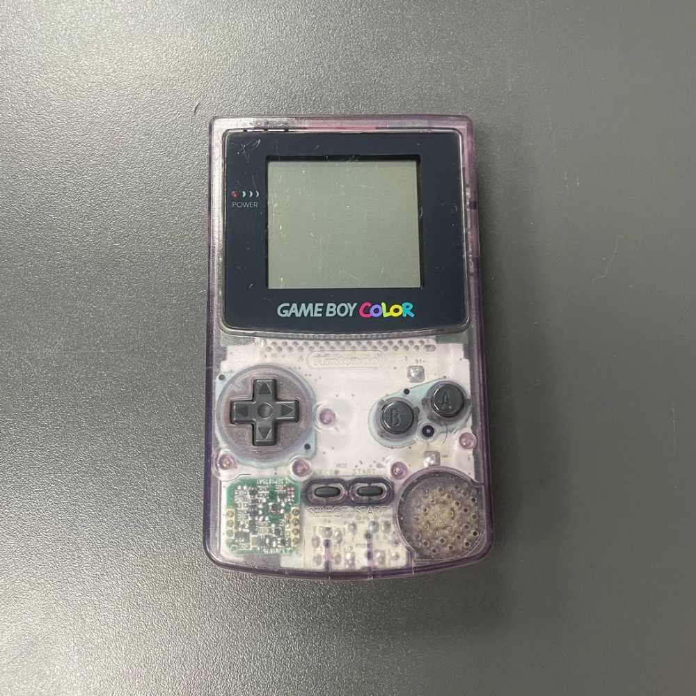 Pre-owned Nintendo Game Boy Color Transparent Clear Purple Handheld ...